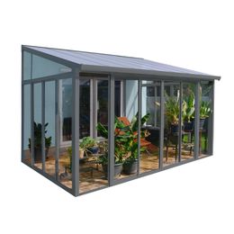 Palram - Canopia SanRemo 3x4.25 Wintergarten, anthrazit in cm 295x425x212 (LxBxH)