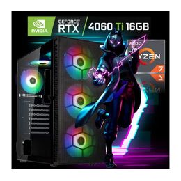 Meinpc Elite 5800X RTX 4060 Ti 16G Gaming-PC (AMD Ryzen 7 5800X