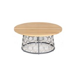 SonnenPartner Gartentisch SonnenPartner Lounge-Tisch Yale Ø 100 cm Teak/Aluminium mit Polyrope