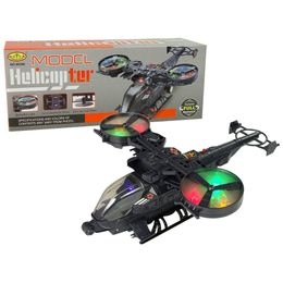 LEAN Toys Spielzeug-Flugzeug Militärhubschrauber Lichter Sound Hubschrauber Aufkleber Effekte Set