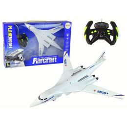 LEAN Toys Spielzeug-Flugzeug Passagierflugzeug Fernbedienung Ferngesteuert Modellflugzeug Lenkrad