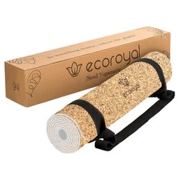 ecoroyal Yogamatte Yogamatte Kork Soul mit Tragegurt I Rutschfest I 183 x 61 x 0