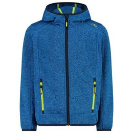 CMP - Boy's Jacket Fix Hood Jacquard Knitted - Fleecejacke Gr 104 blau