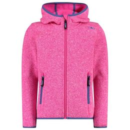 CMP - Girl's Jacket Fix Hood Jacquard Knitted 3H19825 - Fleecejacke Gr 110 rosa
