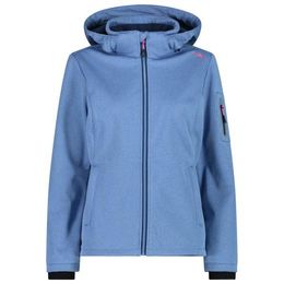 CMP - Women's Jacket Zip Hood Melange Softshell - Softshelljacke Gr 34 blau