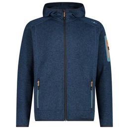 CMP - Jacket Fix Hood Jacquard Knitted 3H60847N - Fleecejacke Gr 46 blau