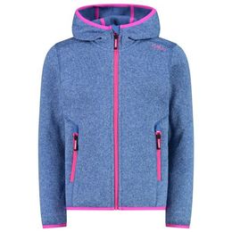 CMP - Girl's Jacket Fix Hood Jacquard Knitted 3H19825 - Fleecejacke Gr 92 blau