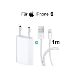 OIITH iPhone 6 USB Ladegerät Netzteil 5W + Lightning Ladekabel 1m Smartphone-Ladegerät
