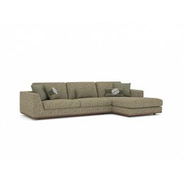 JVmoebel Ecksofa Grün Ecksofa L-Form Wohnzimmer Polstermöbel Modern Textil Couch