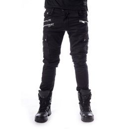Chemical Black Stoffhose Anders Industrial Cyber Goth Trousers