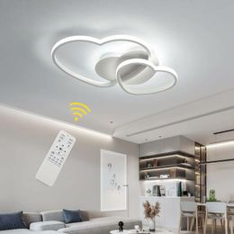 Delaveek - Dimmbare LED-Deckenleuchte, 40 w, 4800 lm, moderne Deckenleuchte mit Fernbedienung/App, 3000–6500 k, kreative Deckenleuchte im Kern-Design