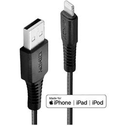 Lindy - USB-Kabel usb 2.0 Apple Lightning Stecker, usb-a Stecker 3.00 m Schwarz 31293