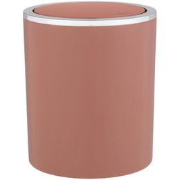Schwingdeckeleimer Inca Altrosa, hochwertiger Kunststoff, 2 Liter, Rosa, Kunststoff (abs) rosa chrom - rosa - Wenko