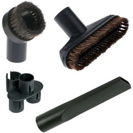 TRADESHOP Universal Bürsten-Set 4-teilig für 32mm Saug-Rohre für aeg afk Alaska Amadis Amstar Beem Beko Bestron bhg Bomann Bosch Brink DeLonghi Dirt Devil