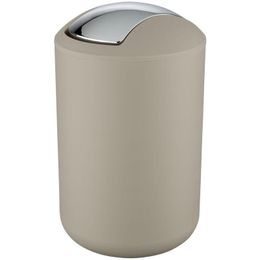 Schwingdeckeleimer Brasil Taupe l, 6,5 Liter, Taupe, Kunststoff (tpe) taupe - taupe - Wenko