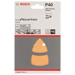Schleifblätter Multischleifer Best for Wood+Paint K40 11 Löcher 2608607402 - Bosch