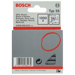 Bosch - Schmalrückenklammer Typ 55, 6 x 1,08 x 18 mm, 1000er-Pack