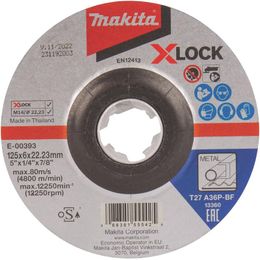 Bosch Makita Schruppscheibe gewinkelt x-lock Metal 125x22,23x6,0 A36P