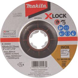 Bosch Makita Schruppscheibe gewinkelt x-lock inox 125x22,23x6,0 WA36N