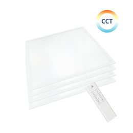 4er Pack LED CCT Panel mit Fernbedienung, dimmbar, 62x62 cm