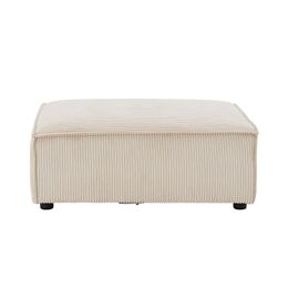 Juskys modulares Sofa Domas in Cord Beige - Ottomane - individuell kombinierbar