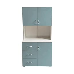 HTI-Living Badschrank Hellblau Weiß