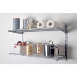 Element System Regal-Set Storage Wandregal Wandboard Bücherregal weiß-silber B82,8xH49,6xT33,2 cm