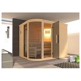 Weka Element-Designsauna Sara 2 Set 2 mit BioS Saunaofen