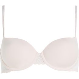 Calvin Klein Flirty Bügel-BH, Spitze, Logo-Print, für Damen, rosa, 80B