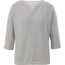 s.Oliver Shirt, 3/4 Arm, Split-Neck, für Damen, grau, 46