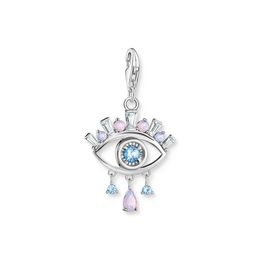 Thomas Sabo Charm-Anhänger Nazar's Auge mit Steinen Silber