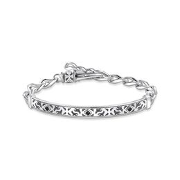 Thomas Sabo Armband mit Fellmuster Silber geschwärzt