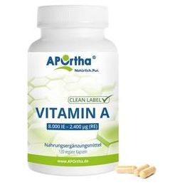 APOrtha® Vitamin A 8.000 IE (2.400 μg) - vegane Kapseln 120 St