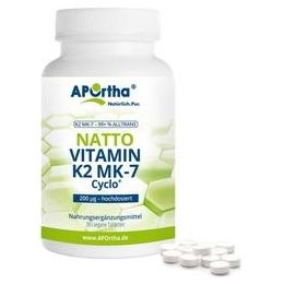 APOrtha® Natto Vitamin K2 MK-7 Cyclo® 200 μg - vegane Tabletten - Menaquinon - BIG BOX 365 St