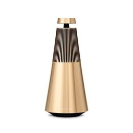 Bang & Olufsen Bang & Olufsen Beosound 2, 3rd Gen Black Anthracite Multiroom-Lautsprecher (Bluetooth, LAN (Ethernet), WLAN (WiFi), Active Room Compensation), goldfarben