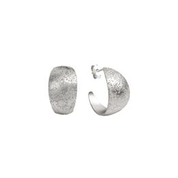 Celesta Paar Creolen 925 Silber diamantiert, grau|silberfarben