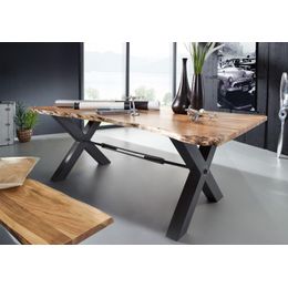 Esstisch Akazie 200x100x76 natur lackiert IRON LABEL #126