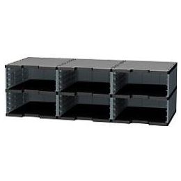 Exacompta ECOBlack Schubladenbox DIN A4+ Kunststoff Dunkelgrau 28,8 x 35,5 x 14,4 cm