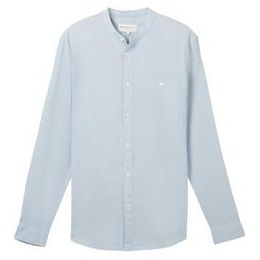 Tom Tailor DENIM Herren Hemd mit Brusttasche, blau, Uni, Gr. XL