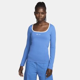 Nike Sportswear Longsleeve mit Karree-Ausschnitt für Damen - Blau