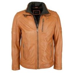 Bikerjacke JCC "63535" Gr. 54, braun (cognac) Herren Jacken