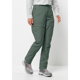 Trekkinghose Jack Wolfskin "BARRIER PANT W" Gr. 44, Normalgrößen, grün (hedge, green) Damen Hosen Wanderhosen