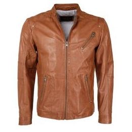 Bikerjacke JCC "3102123" Gr. XL, braun (cognac) Herren Jacken