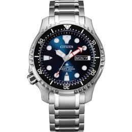 Taucheruhr Citizen "Promaster Automatik Titan Diver, NY0100-50ME" Armbanduhren blau (silberfarben) Taucheruhren