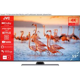 F (A bis G) JVC LED-Fernseher "LT-55VU8156" Fernseher silberfarben LED Fernseher