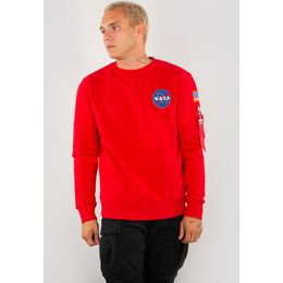 Sweater Alpha Industries "ALPHA Men - Sweatshirts Space Shuttle Sweater" Gr. M, rot (red) Herren Sweatshirts