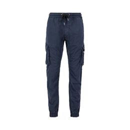 Jogginghose Alpha Industries "ALPHA Men - Cargo Pants Cotton Twill Jogger" Gr. M, Normalgrößen, blau (ultra navy) Herren Hosen Jogginghosen