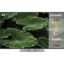 E (A bis G) Hanseatic LED-Fernseher "65U800UDS" Fernseher schwarz LED Fernseher
