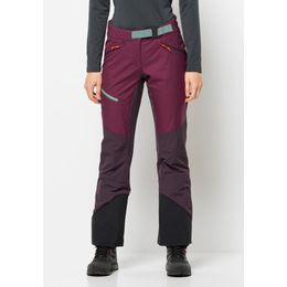 Skihose Jack Wolfskin "ALPSPITZE PANTS W" Gr. 38, Normalgrößen, rot (wild, berry) Damen Hosen