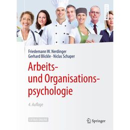 Springer Berlin Heidelberg Arbeits- und Organisationspsychologie - Friedemann W. Nerdinger, Gerhard Blickle, Niclas Schaper, Gebunden